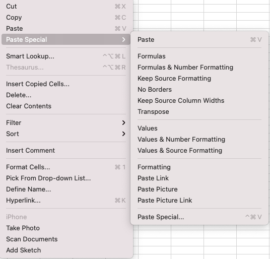 Fungsi Paste Special pada Excel - DotX