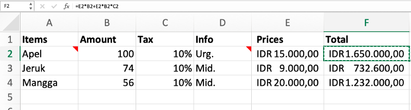 Fungsi Paste Special pada Excel - DotX